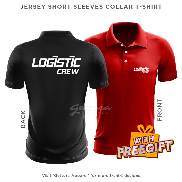 !!PROMOTION!!! LOGISTIC CREW Jersey Collar Short Sleeve T-Shirt / 2-3XL ...
