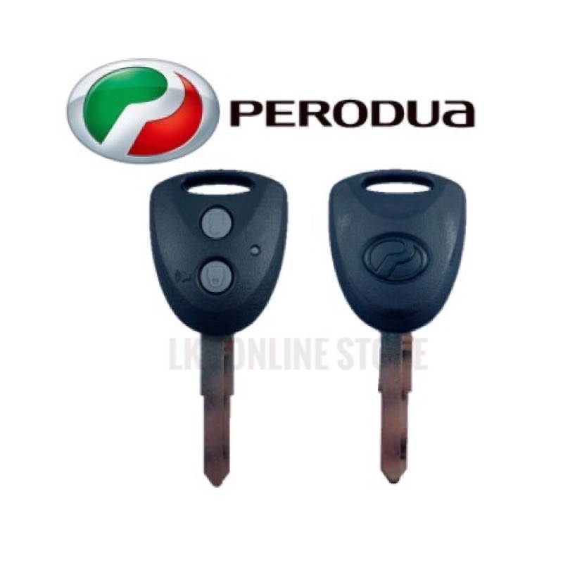 Perodua 2 Button Remote Key Casing with Uncut Key Perodua Myvi Viva ...