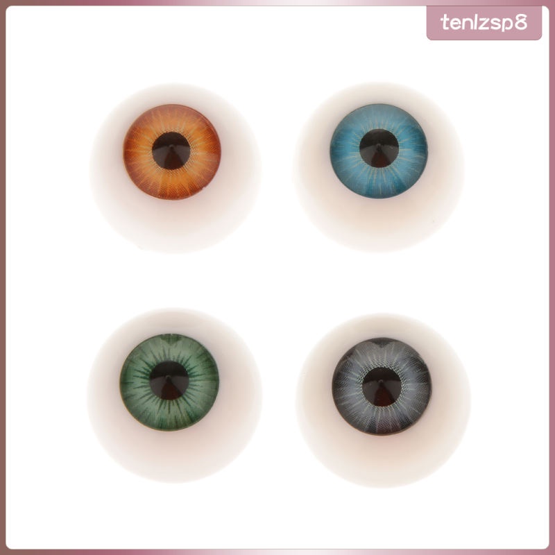[ 8pc Realistic Half Round Fake Eyes Eyeballs DIY Halloween Prop Horror ...