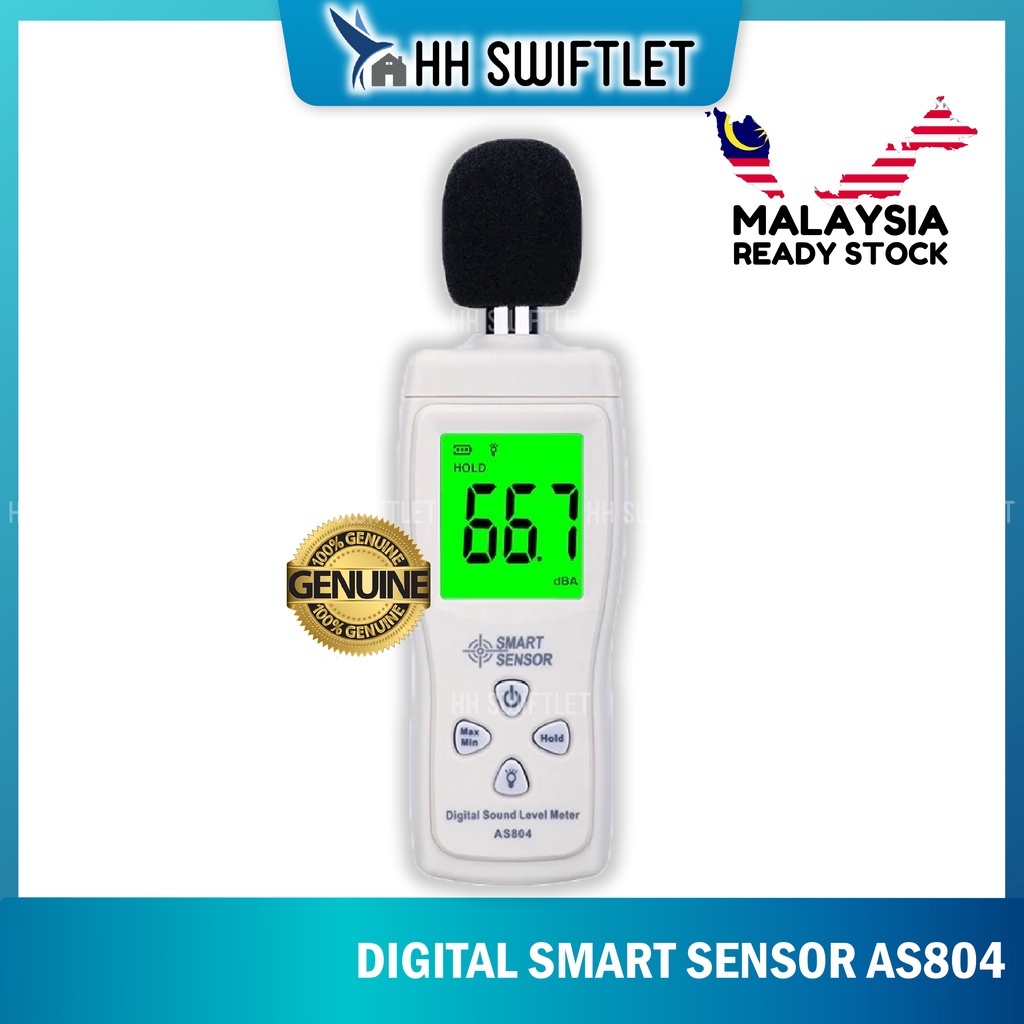 Smart Sensor AS804 Digital Sound Level Meter 30-130dB | Shopee Malaysia