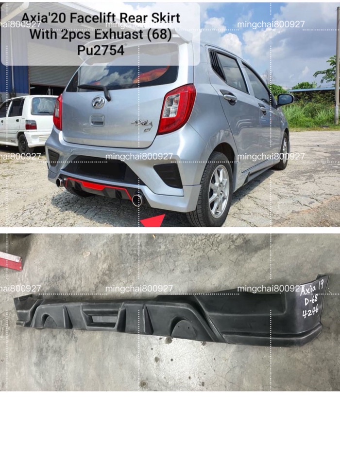 Perodua Axia 2020 Drive 68 Bodykit PU Pipe/2pcs | Shopee Malaysia