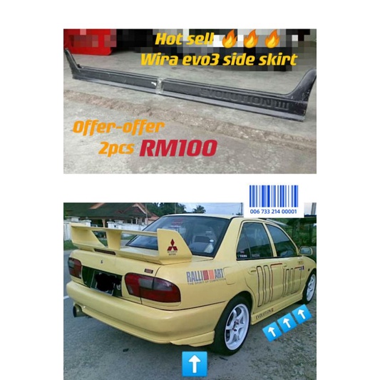 Wira evo3 side skirt / wira evo 3 side skirt | Shopee Malaysia