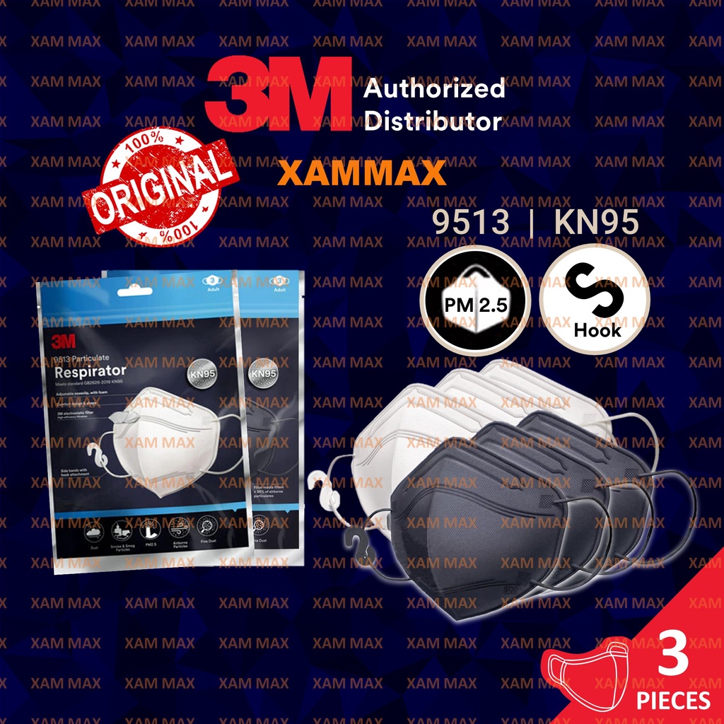 3M Mask - 9513 KN95 - All New Respirator Mask (1pc/pack) - Particle ...
