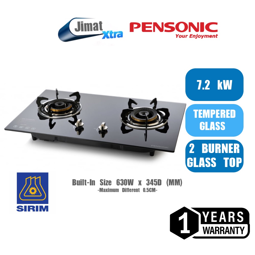 Pensonic 2 Burners Built-In Hob with Tempered Glass Top PGH-422N Dapur ...