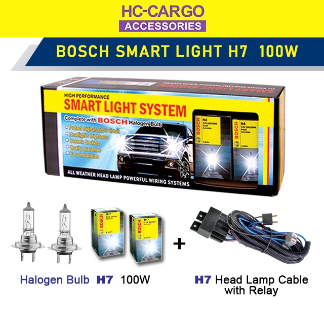 Smart Light Wire Kit Car H1 H7 Head Light BOSCH Bulb Harness Wiring Kit ...