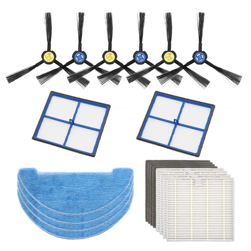 HEPA Main Robot Filter Brush side brushes Mop Cloth Rags for ilife V80 ...