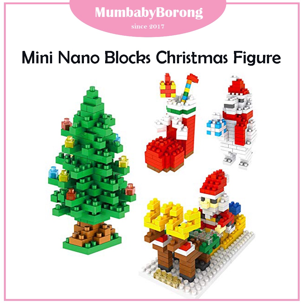 MB DIY Mini Nano Blocks Christmas Figure (130 Pcs - 150 Pcs Set ...