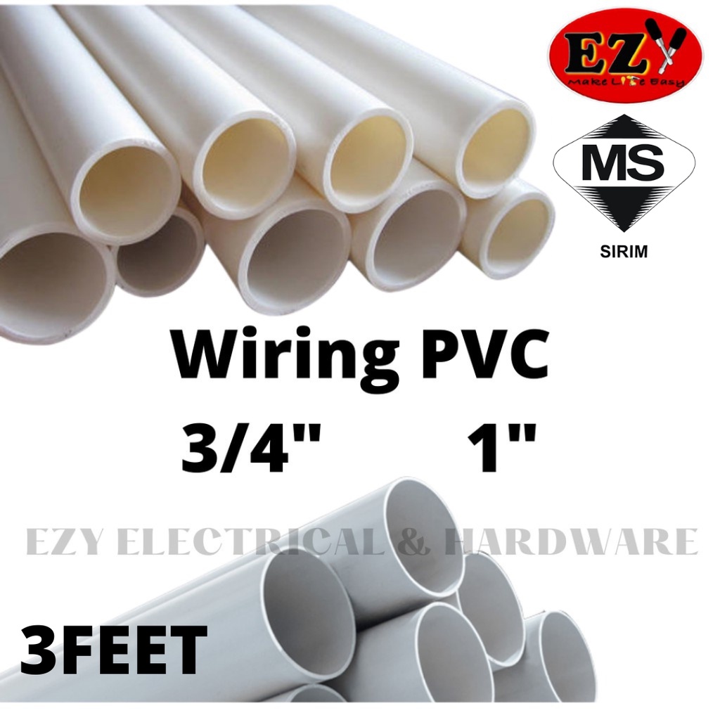 WIRING PVC PIPE 3/4" 1" 20MM 25MM ( 3 FEET/3KAKI ) | Shopee Malaysia