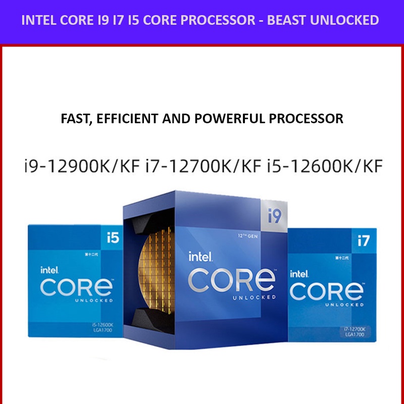 Intel Core I5 12400F 12490F 12600K 13600KF 13600K I7 12700K 12700KF ...