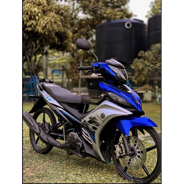 COVERSET YAMAHA ORIGINAL SIAP TAMPAL LC135 LC V7 BIRU SILVER ORIGINAL ...