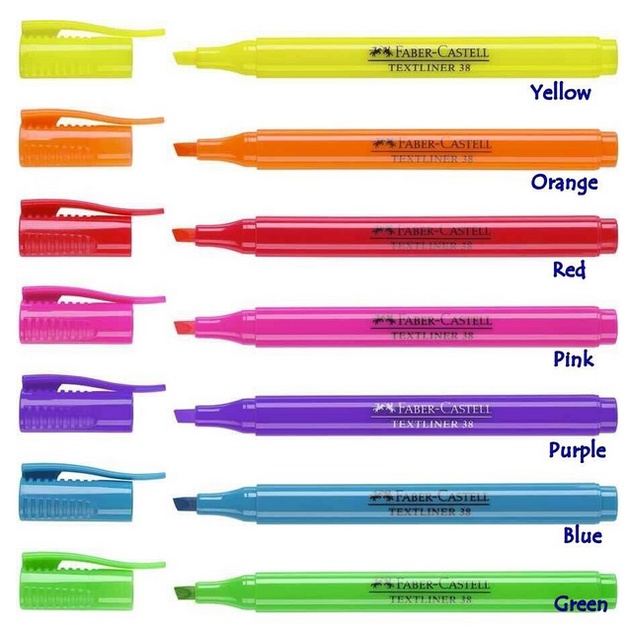 FABER-CASTELL TEXTLINER 38 HIGHLIGHTER PEN / FABER CASTELL TEXTLINER ...