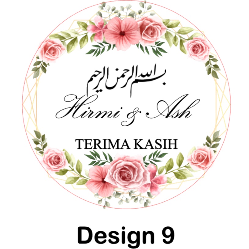 Sticker Wedding 5CMx5CM Event Kahwin / Tunang / Engagement / Doorgift ...