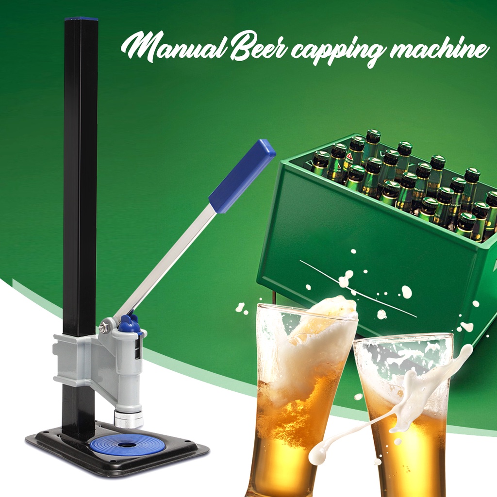 NEW Manual capping machine Blue Beer Bottle Capper Auto Lever Bench ...