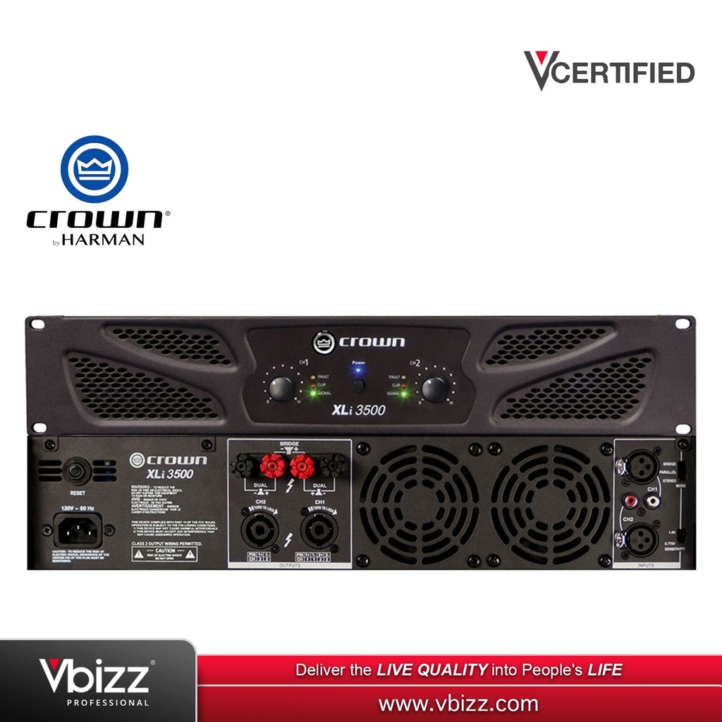CROWN XLI 3500 2 Channel 1000W Power Amplifier | Shopee Malaysia