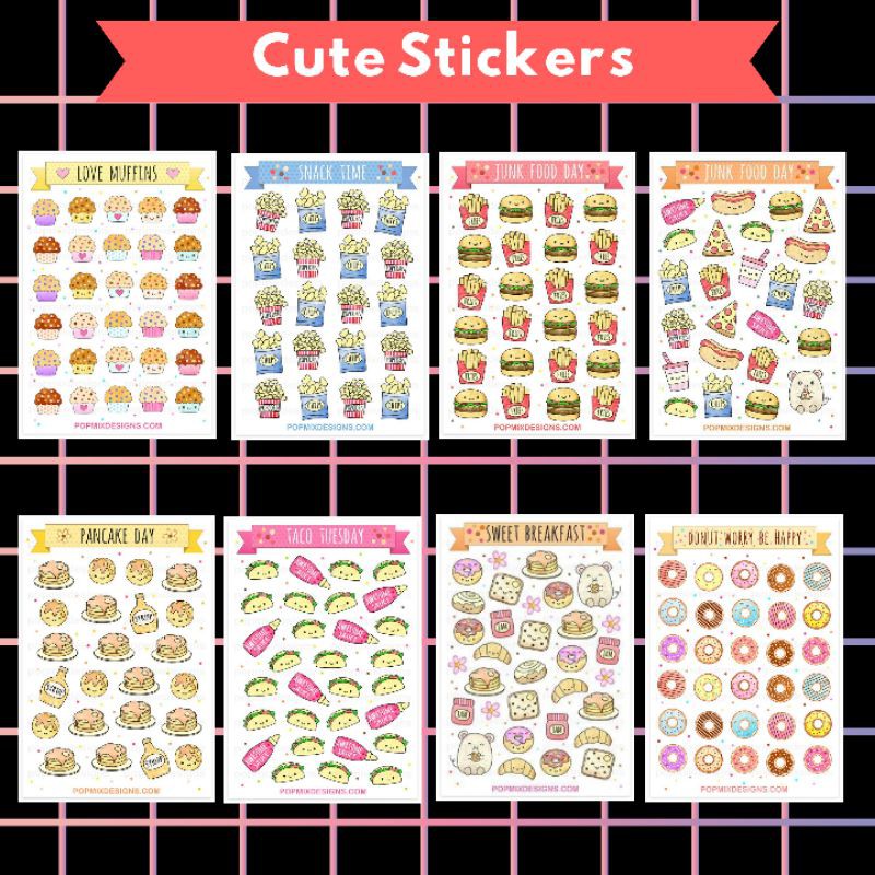 Part 3 (minimum Order 4pcs) Cute Sticker / Cute Sticker / Sticke4 Haul ...
