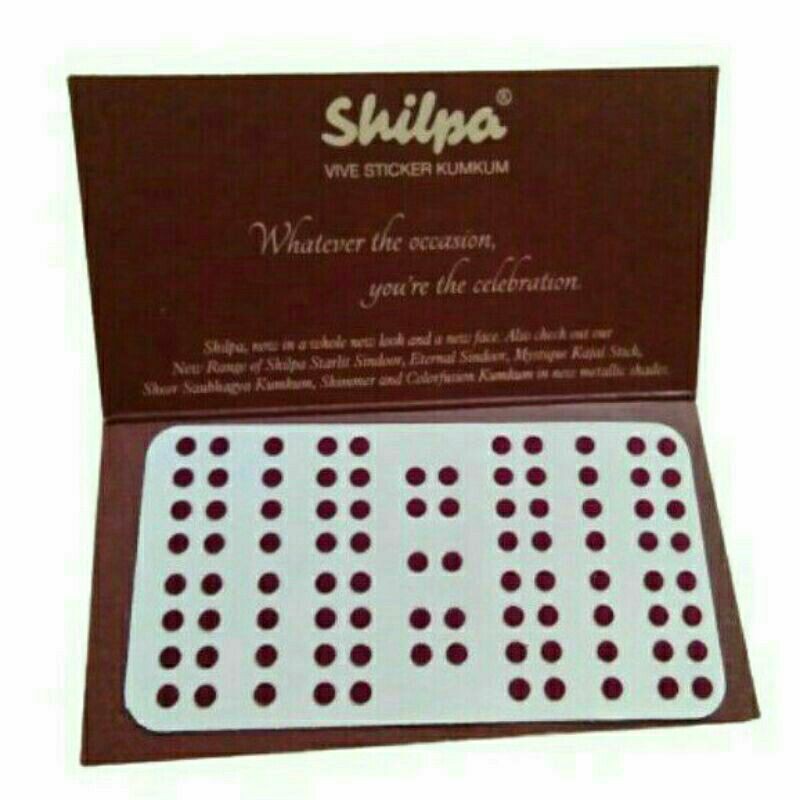 Shilpa, Sun Gold & Eyetex Pallavi Bindi/Pottu Sticker (Black/Deep Red ...