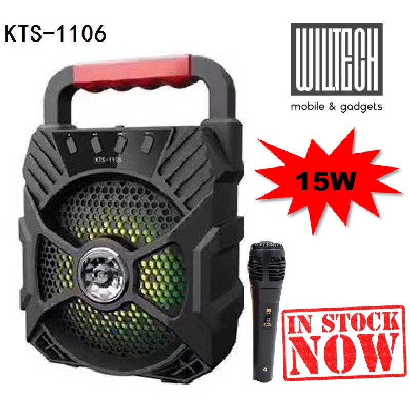 [KTS-1106] Wireless Portable Bluetooth Speaker With Led Light With Mic | Shopee Malaysia