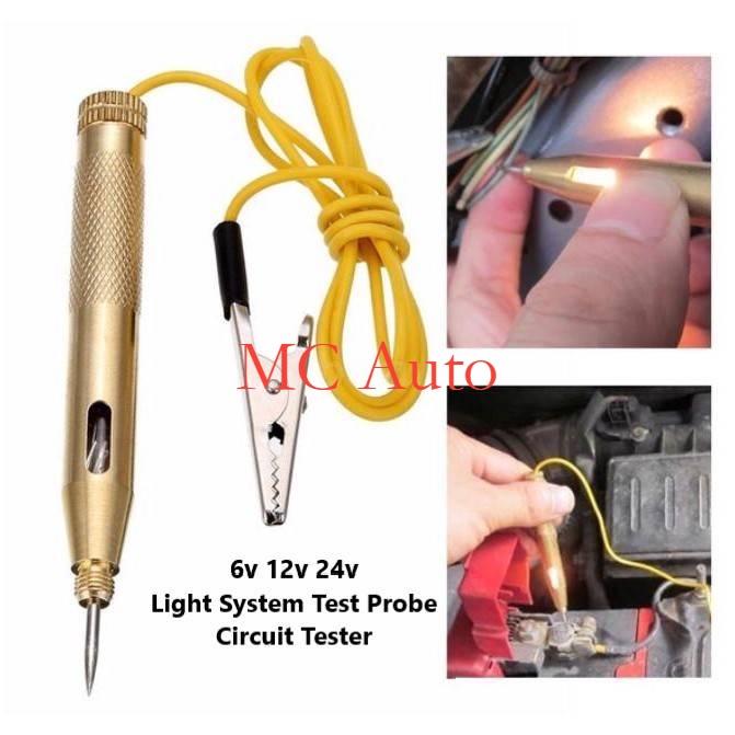 Test Light DC 6-24V Vehicle Car Motor Lori 12V Test Pen Circuit Tester ...