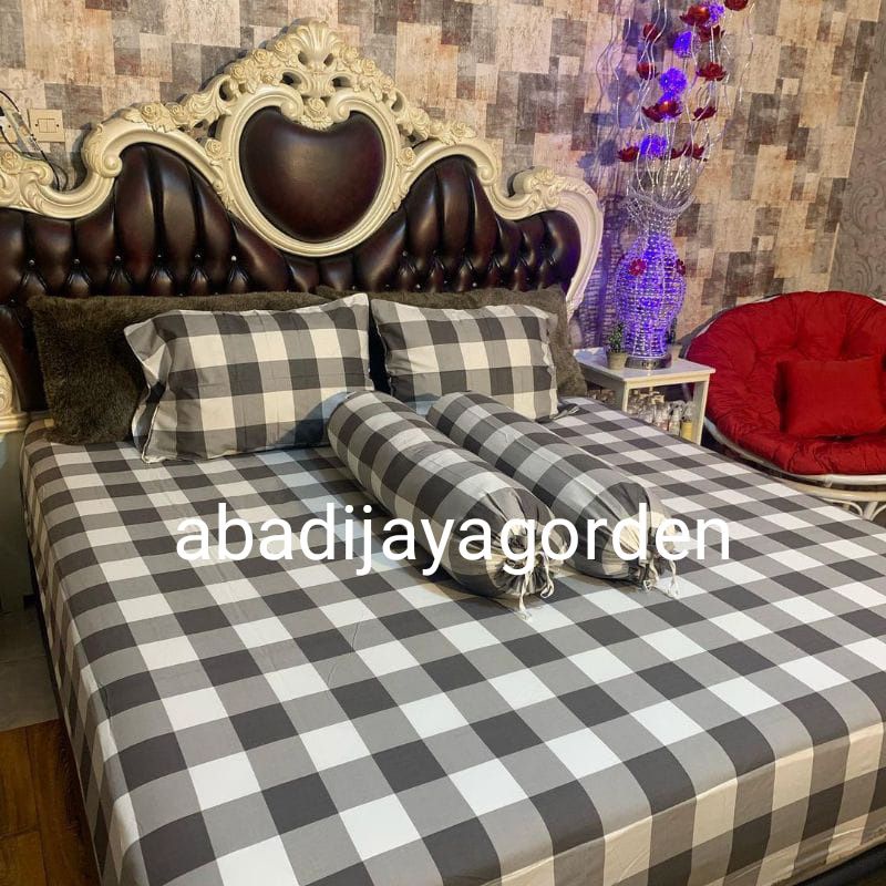 New Aesthetic MOTIF Sheet | Plaid Bed Sheet | Korean VIRAL Bed Sheet ...