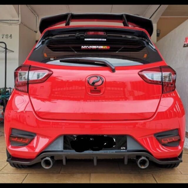 Perodua myvi 2017 2018 2019 rear bumper diffuser lip skirt Bodykit body ...