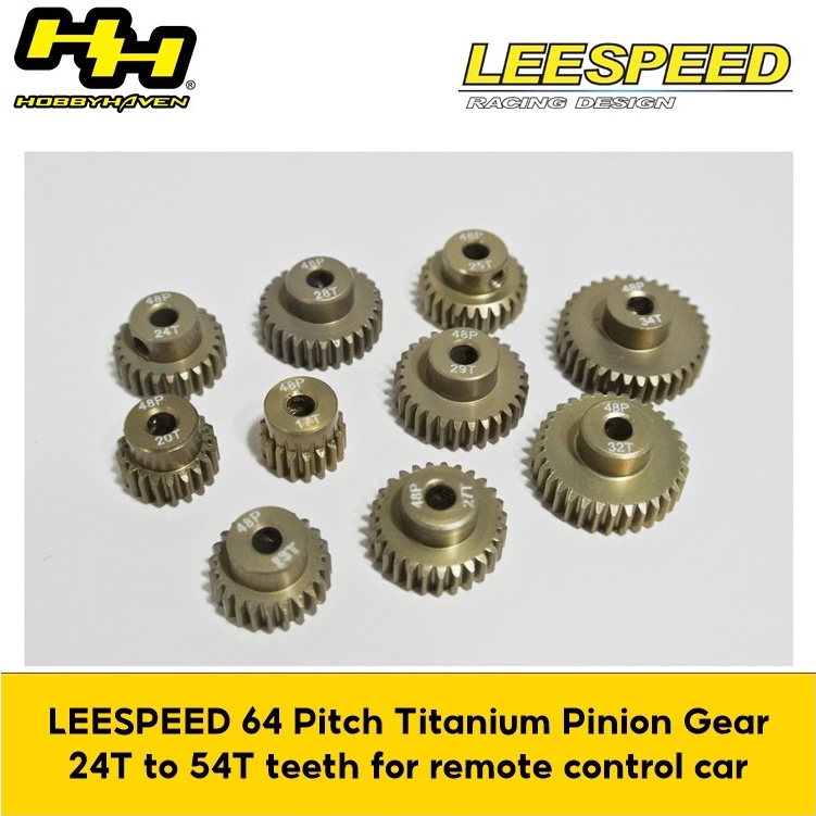 LEESPEED 64 Pitch Titanium Pinion Gear 24T to 54T teeth for remote ...