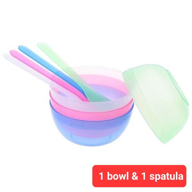 Plastic Transparent Mask Bowl with Mixing Stick Spoon Mask Stick DIY ...