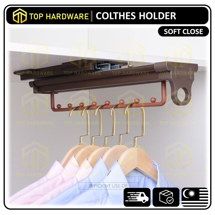 TOP🇲🇾 Stainless Steel 304 Clothes Holder Hanger Slide Cabinet > 500mm ...