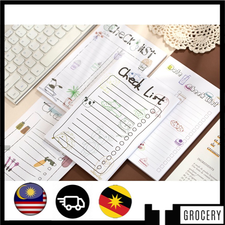 Colorful Planner Checklist Notebook For Study Work Task Stationary ...