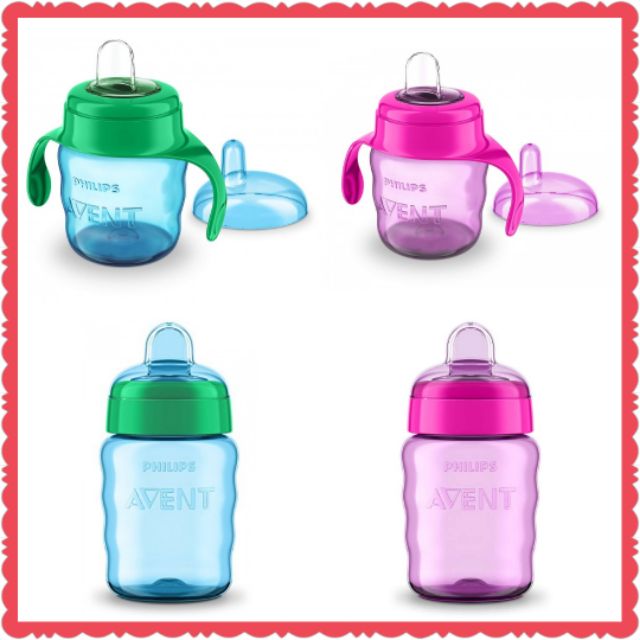 PHILIPS AVENT EASY SIP SPOUT CUP WITH HANDLE 7OZ & 9OZ SIPPY CUP ...