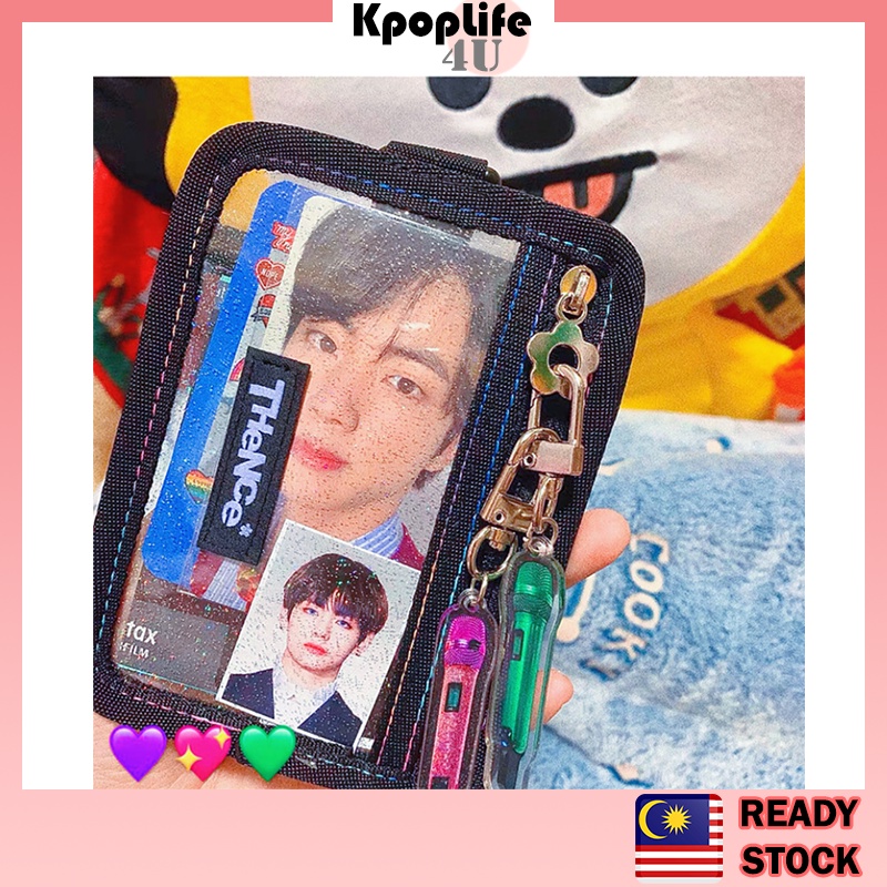 Korea Transparent Purse with Zip Korea photocard Transparent Wallet ...