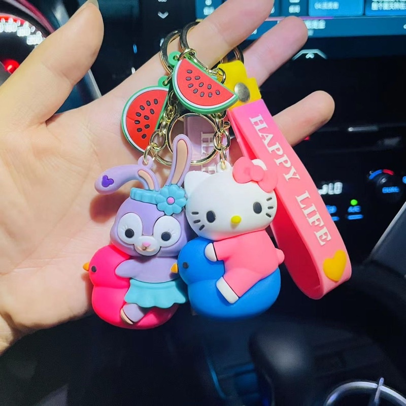 Stella hello kitty doraemon pikachu keychain fashion design key ring ...