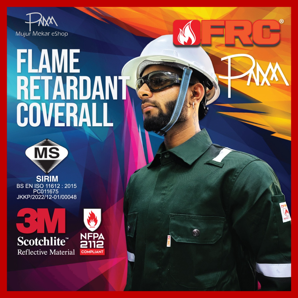[SIRIM]FRC™ Fire Retardant Coverall-XS to 6XL [READY STOCK] | Shopee ...