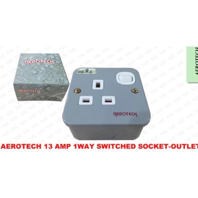 13A 1G METAL CLAD SWITCH SOCKET AEROTECH | Shopee Malaysia