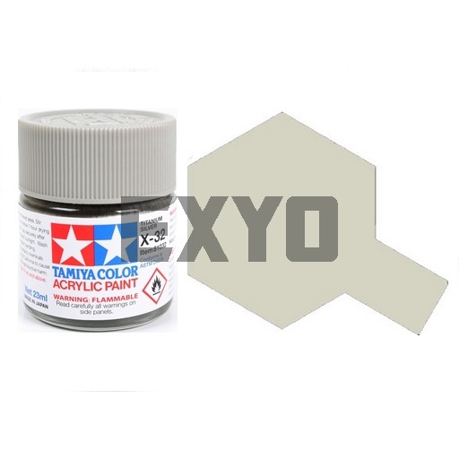 Tamiya Acrylic X32 Titanium Silver 23ml Cat Gundam Model Kit | Shopee ...