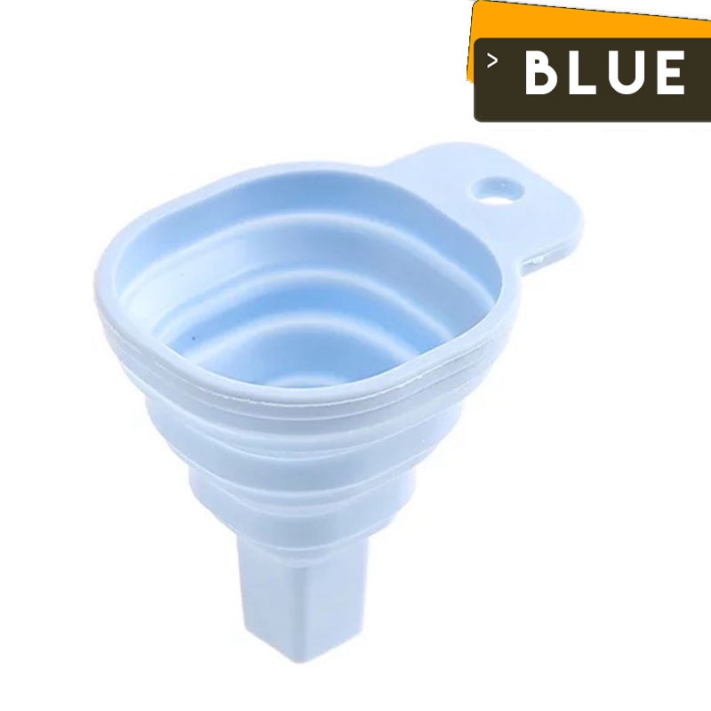 𝗥𝗘𝗧𝗥𝗔𝗖𝗧𝗔𝗕𝗟𝗘 》 Silicone Folding Funnel Rubber Hopper Oil Liquid ...