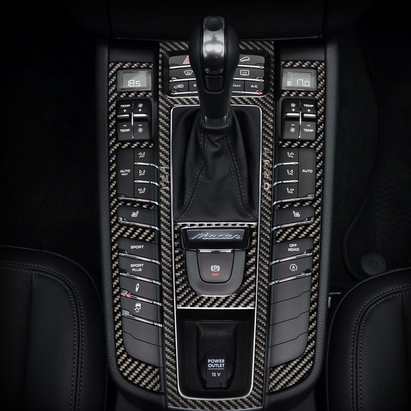 porsche macan Carbon Fiber Central Gear Panel Control Panel Car ...