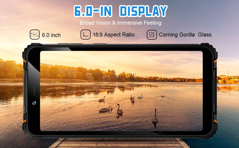 HOTWAV T5 Pro (Android 12/6.0"/7500mAh/4GB+32GB/IP68 & IP69/13MP Camera) Rugged Smartphone ...