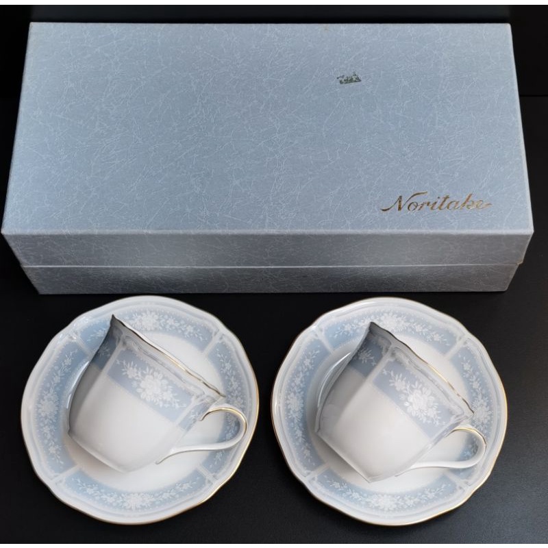 Noritake 2 Sets Made in Japan Lacewood Gold Large Coffee Cup & Saucer in Original Box | Shopee ...