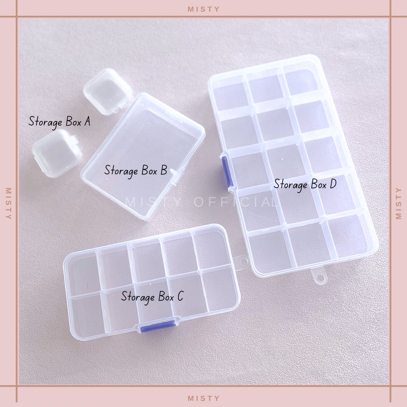Bekas Pin Tudung Portable Storage Box Organizer Transparent Case Bekas ...