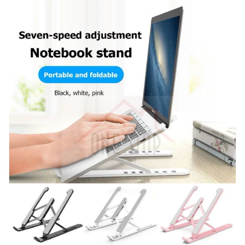 PORTABLE LAPTOP TABLETS STAND FOLDABLE ADJUSTABLE NON-SLIP HOLDER ...
