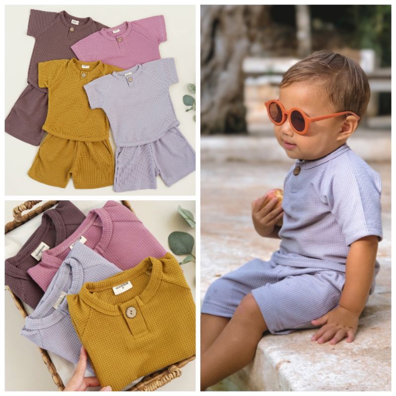 Waffle PLAY SET | Kids Suit | Waffle Suit 1-5th | Shopee Malaysia