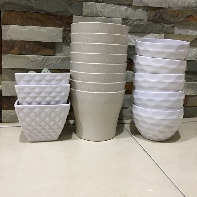 Pasu Bunga Plastik Putih | Shopee Malaysia
