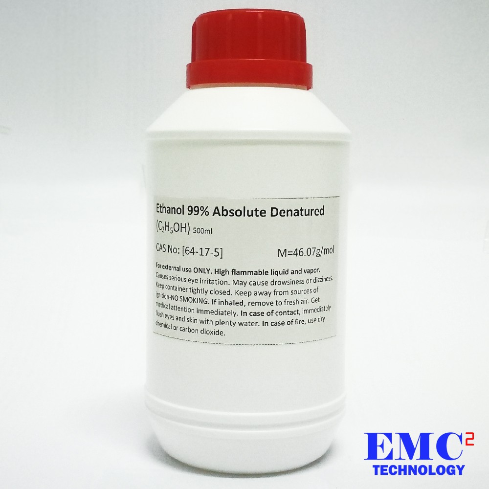 Ethanol (Ethyl Alcohol) Absolute 99% Denatured 500ml --non Methanol ...