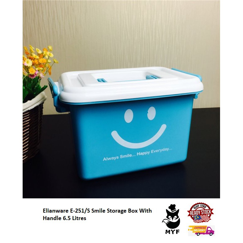 Elianware E-251/S Smile Storage Box With Handle 6.5 Litres Toys ...