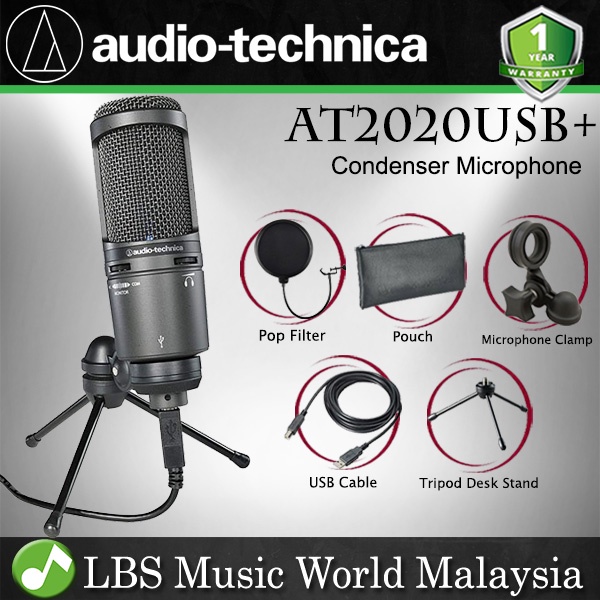 Audio Technica AT2020USB+ Cardioid Condenser USB Mic Microphone With ...