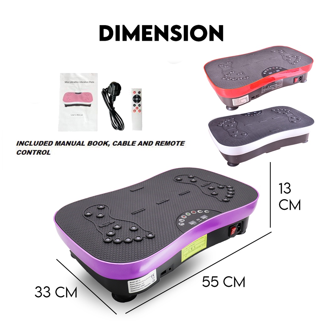 Vigor Fitness Slimming Easy Tone Vibration Plate Shaker / Penggoncang ...