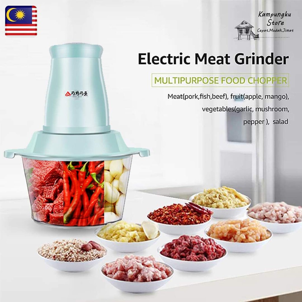 KL STOK Multifunction Electric Meat Grinder Mincer Slicer Blender 2L 3L ...