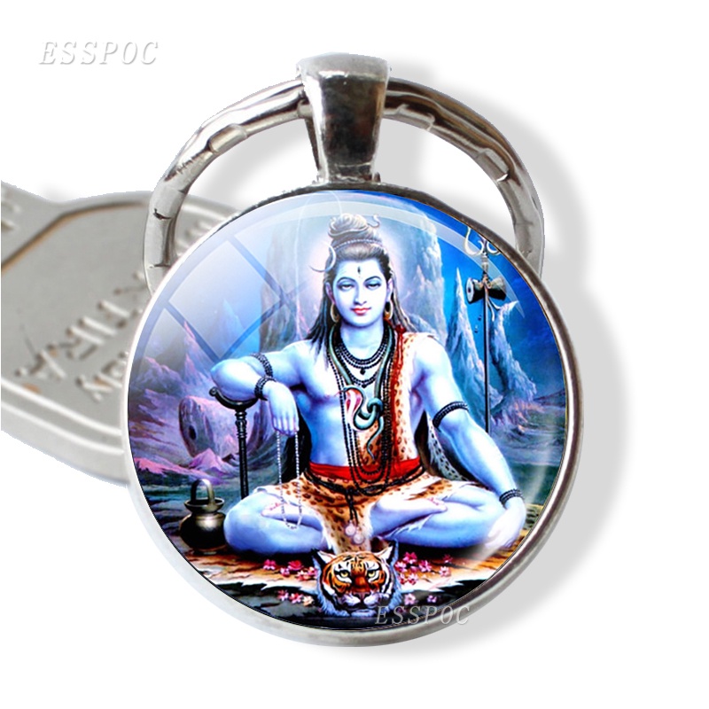 Krishna and Radha Keychain Lakshmi Pendant Lord Shiva Keyring Amulet ...