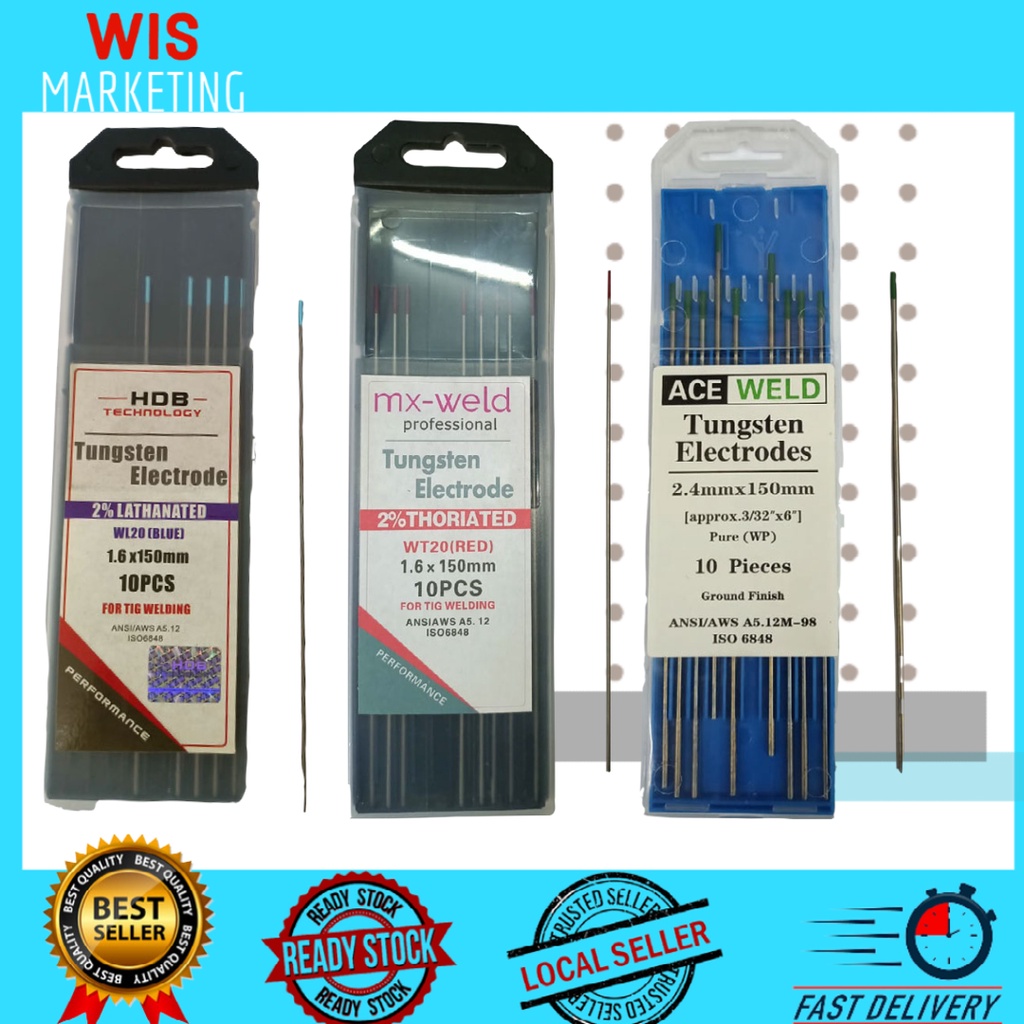 (1 PCS ) BLUE / RED /GREEN TIG Welding Tungsten Electrode Rods For ...