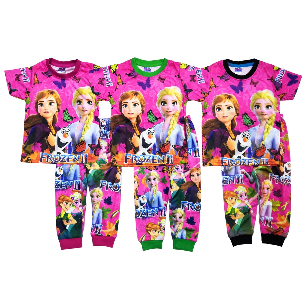 Kids Full Print Microfiber Pajamas - Random Color (2-6Y) Baju Tidur ...